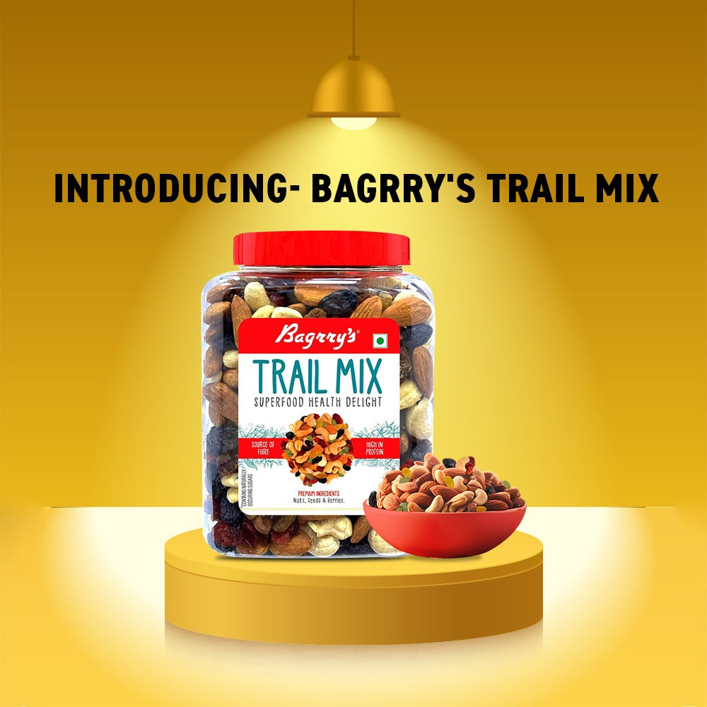 Bagrry's New Trail Mix: The Ultimate Healthy Snack with Almonds, Cashe