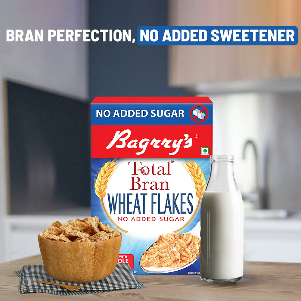 Bagrry's Total Bran Wheat Flakes - No Added Sugar | Diabetic Friendly