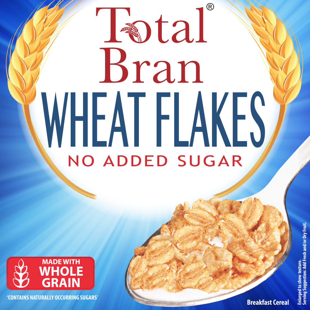 Bagrry's Total Bran Wheat Flakes - No Added Sugar, Diabetic Friendly