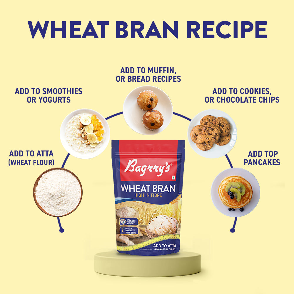Bagrry's Wheat Bran - Helps in Weight Management, High in Fibre